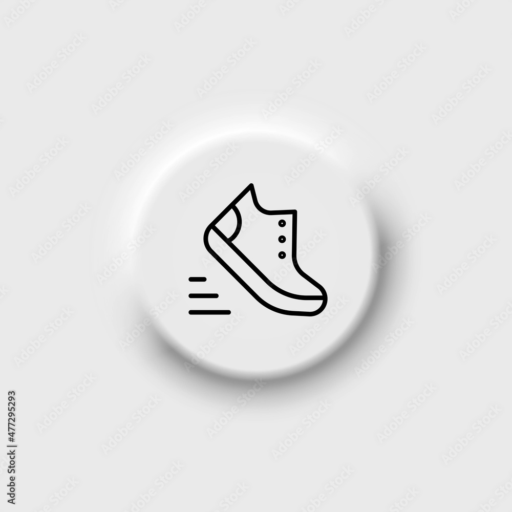 Sneaker black outline icon. Movement, activity, sport, casual style ...