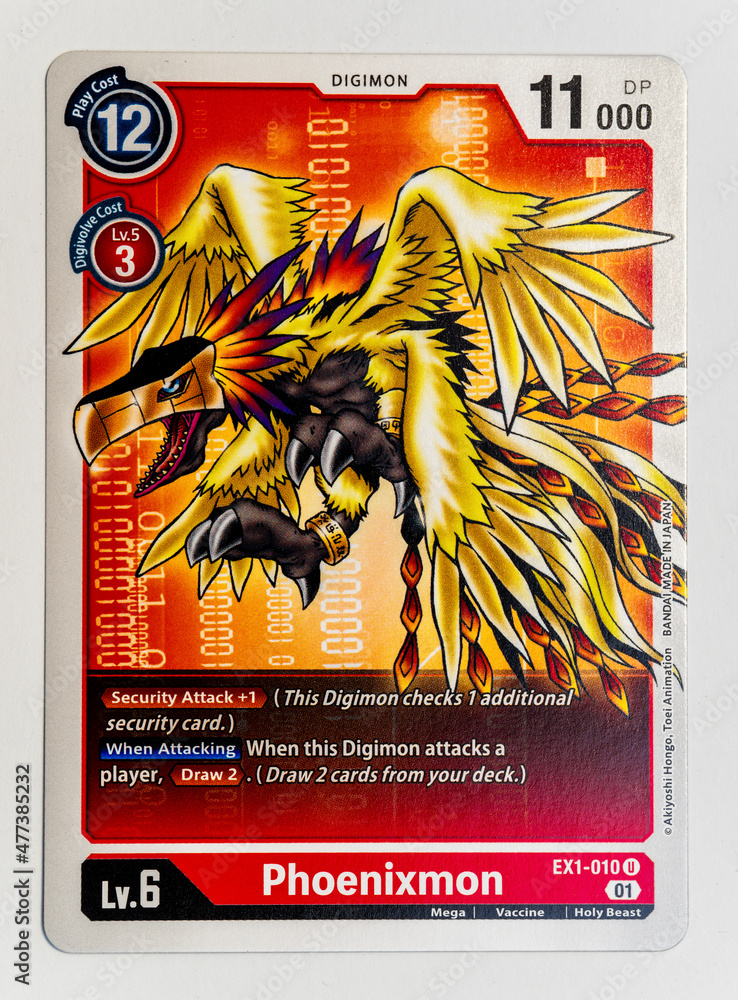 Hamburg, Germany - 12282021: top shot photo of the English Digimon ...