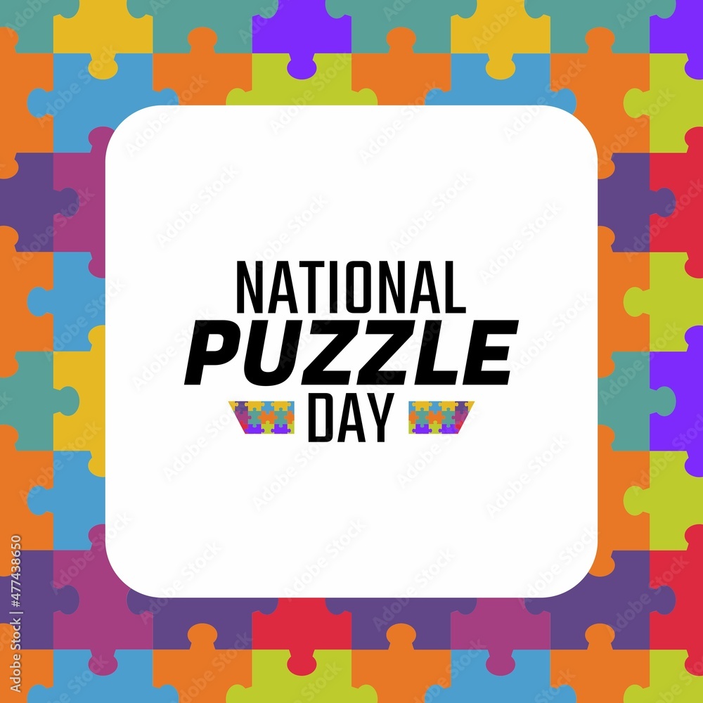 vector graphic of national puzzle day good for national puzzle day ...