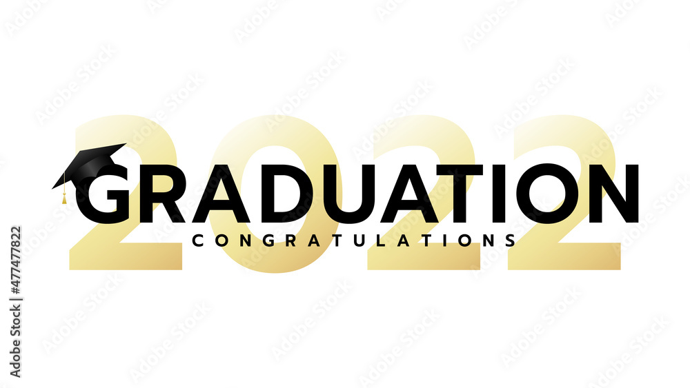 Graduation Class of 2022. Template for graduation design.isolated on ...