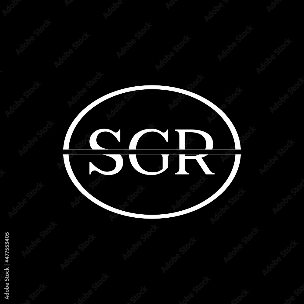 Stock-Vektorgrafik „SGR letter logo design with black background in ...