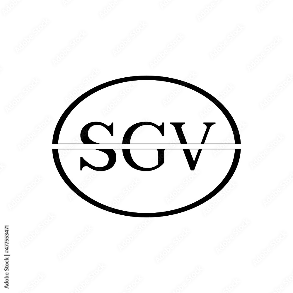 SGV letter logo design with white background in illustrator, vector ...