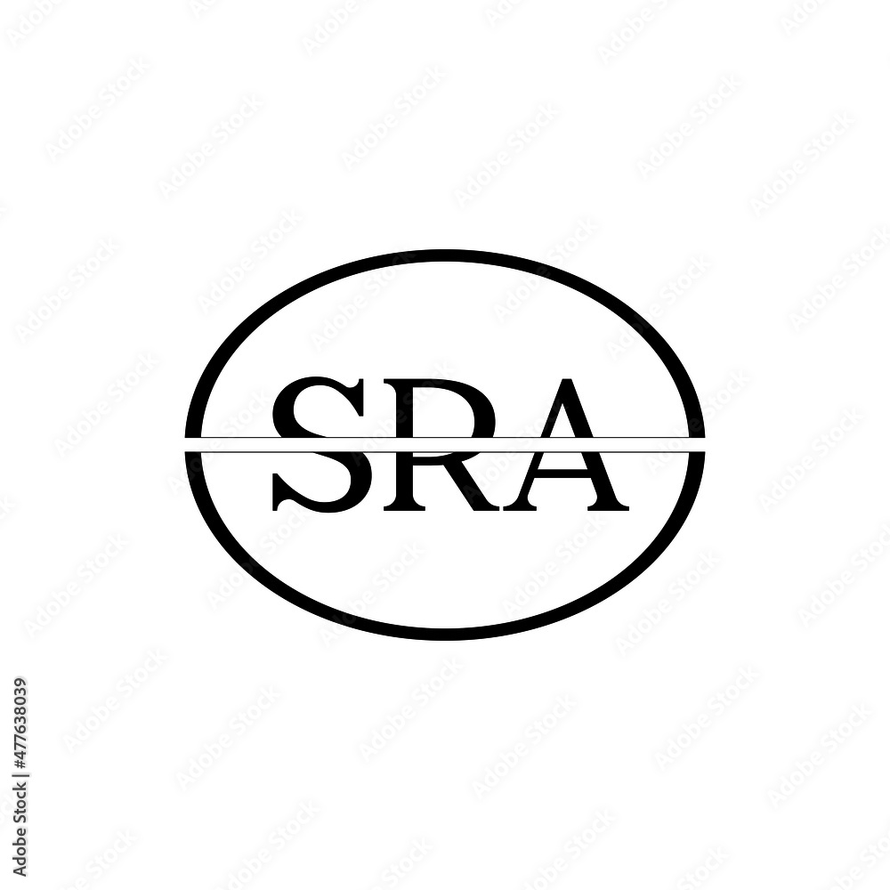 SRA letter logo design with white background in illustrator, vector ...