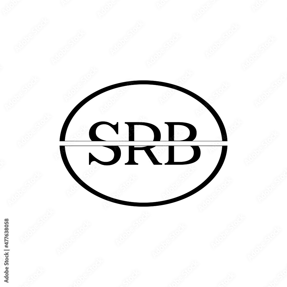 SRB letter logo design with white background in illustrator, vector ...