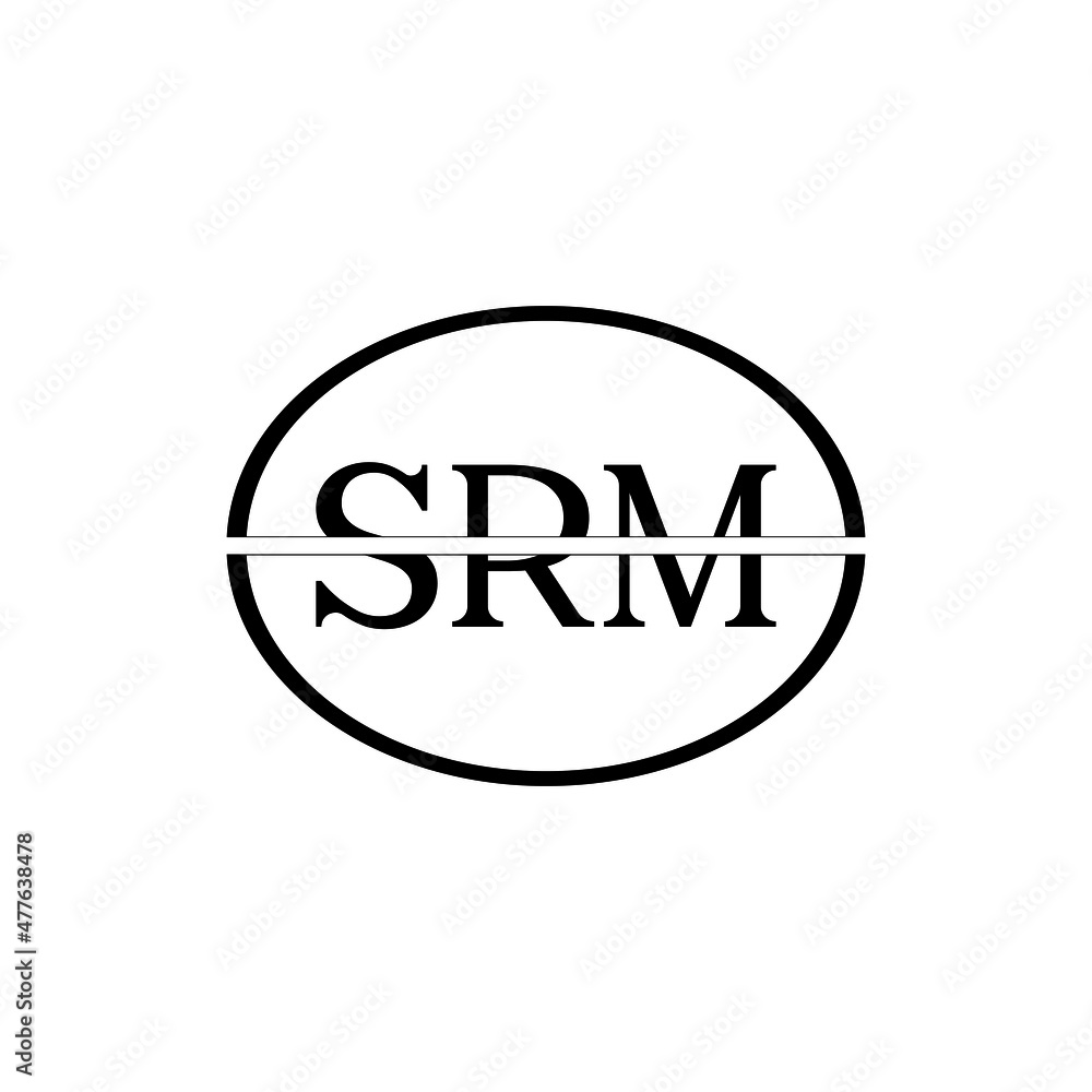 Stock-Vektorgrafik „SRM letter logo design with white background in ...