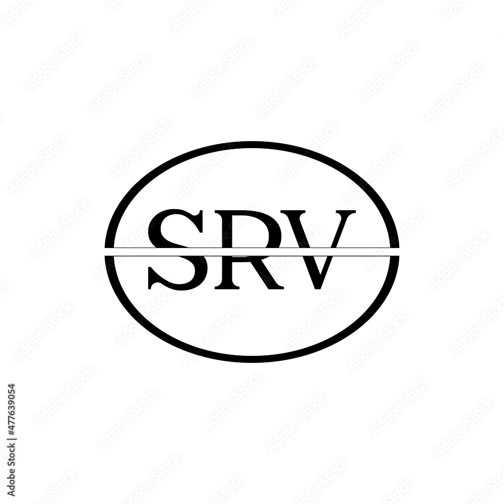 SRV letter logo design with white background in illustrator, vector ...