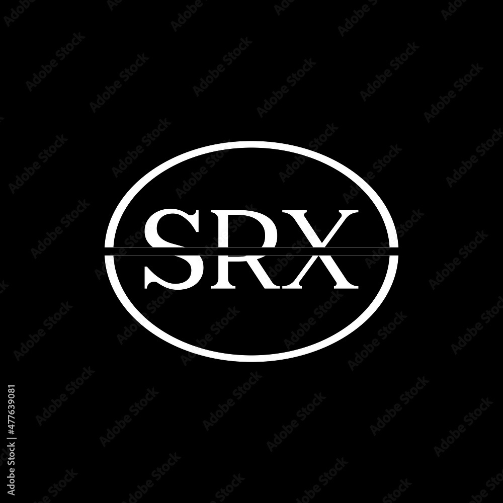 SRX letter logo design with black background in illustrator, vector ...