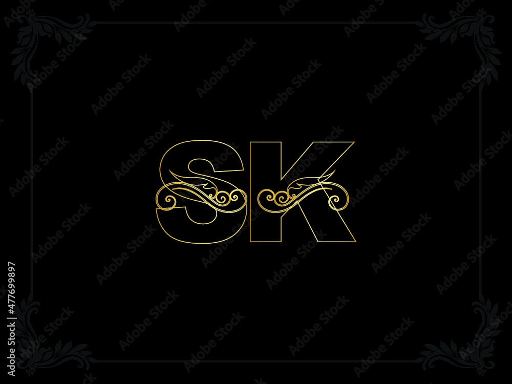 Luxury SK Logo, Creative Abstract Sk Luxury Logo Design Vector Image ...