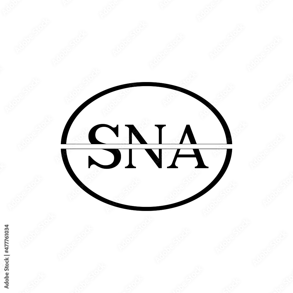 SNA letter logo design with white background in illustrator, vector ...
