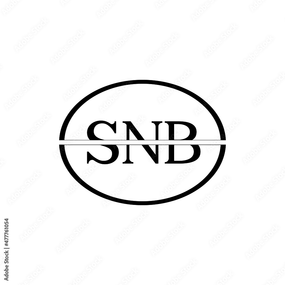 Stock-Vektorgrafik „SNB letter logo design with white background in ...