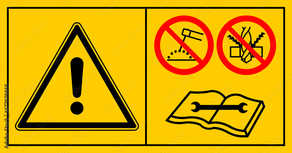 Ilustração cmssn181 CombinationMachineSafetySignNew cmssn ...