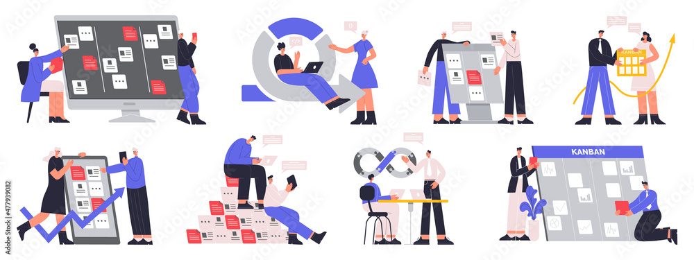 Agile Software Development Team Devops Kanban Board Scrum Sprint