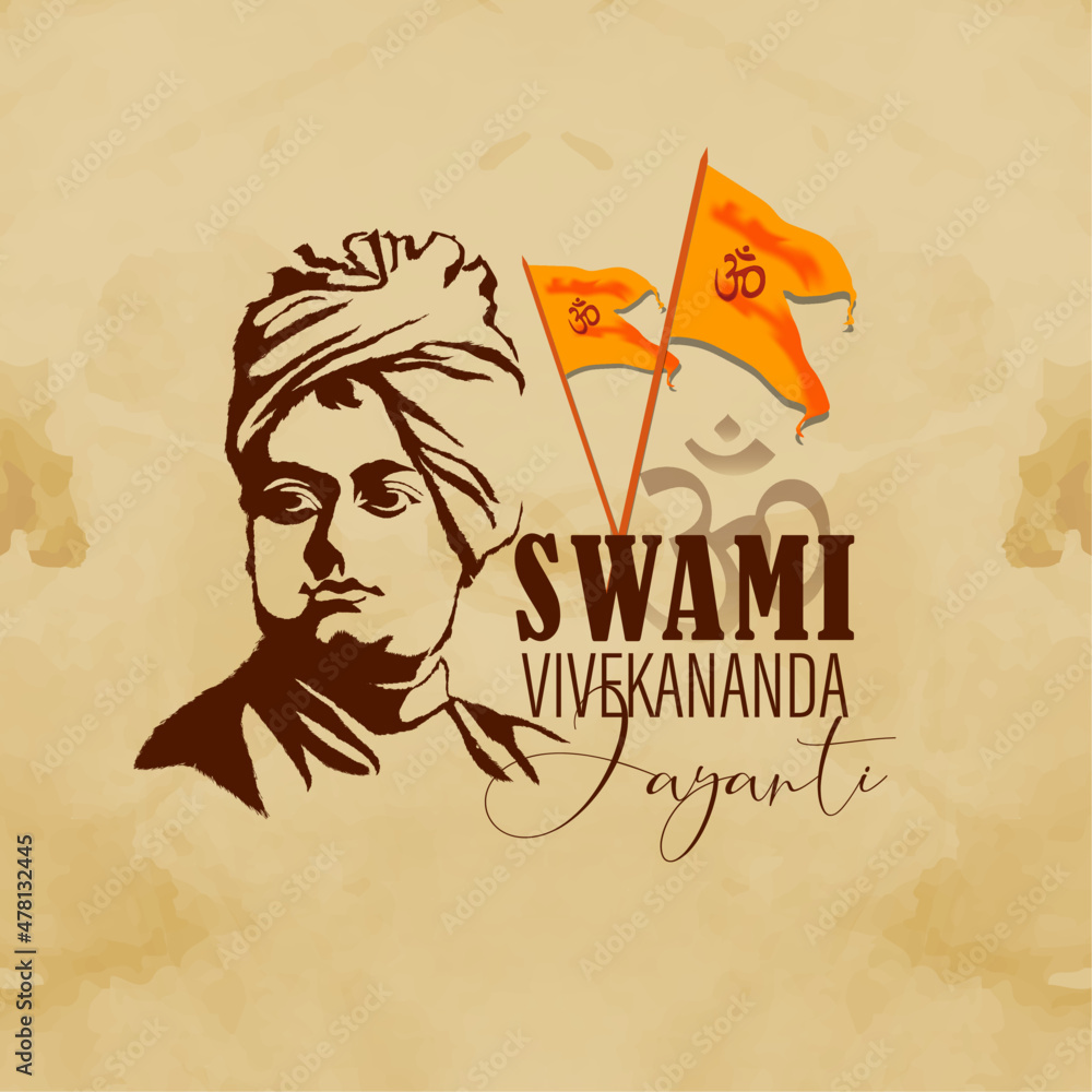Swami Vivekananda-Swami Vivekananda vector illustration. vector Stock ...