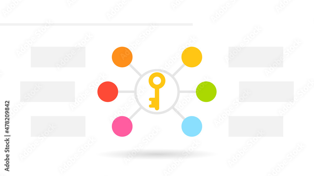 Key area slide template. Clipart image Stock Vector | Adobe Stock
