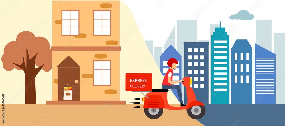 Online food order and food delivery to your door service. Fast food ...