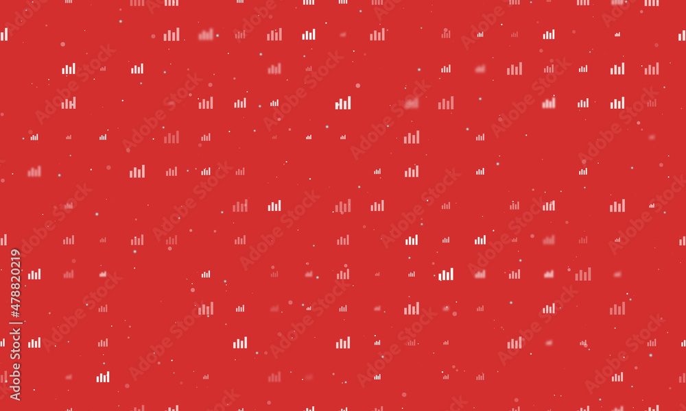 Seamless background pattern of evenly spaced white chart line symbols ...