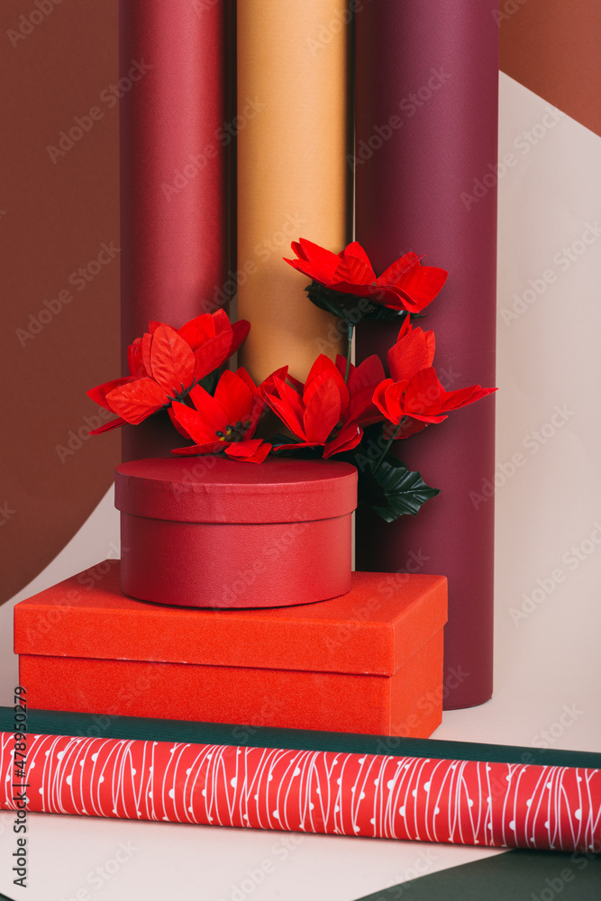 Wrapping papers and boxes Stock Photo | Adobe Stock