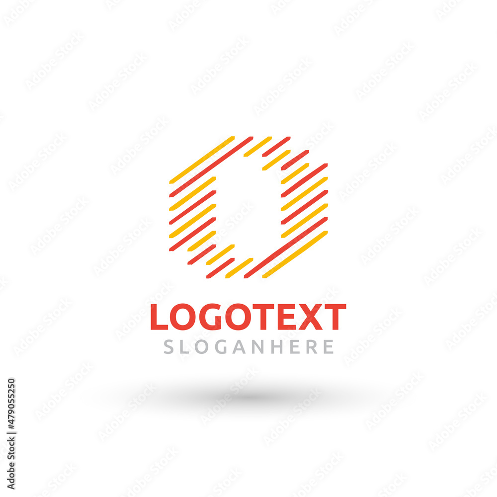 Letter O logo. Cross line logo Stock Vector | Adobe Stock