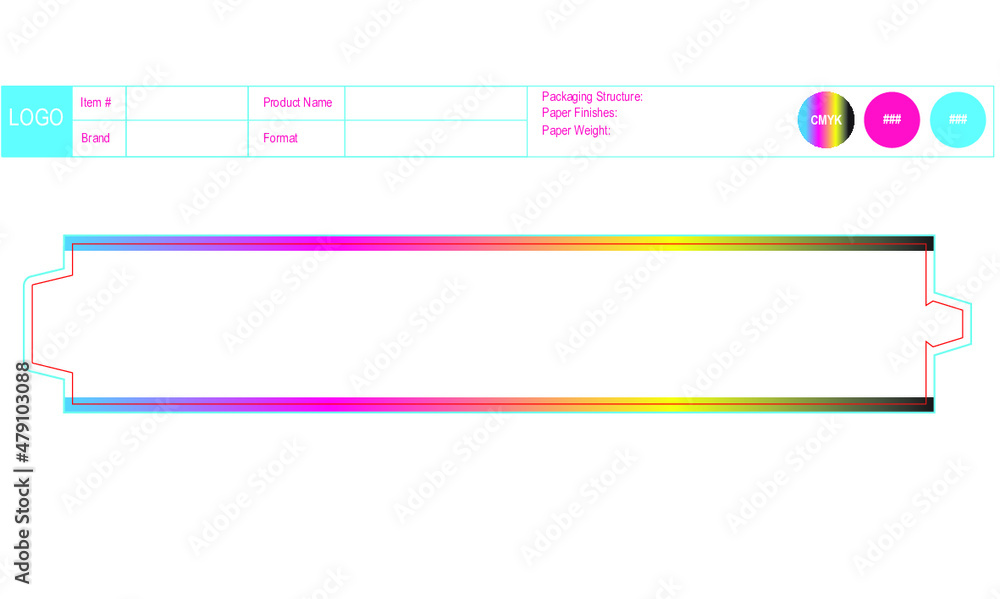 Product Packaging Belly Band Design: Wide Wrap-around Dieline with Tuck ...