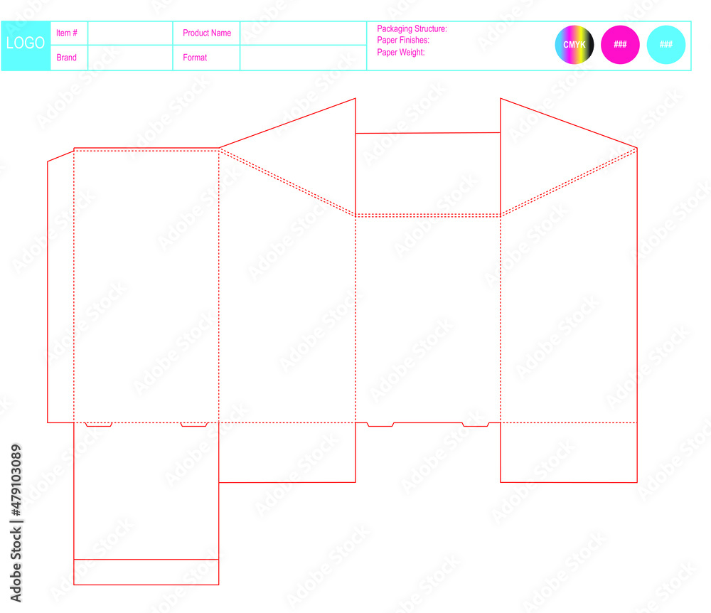 Die-Cut Template Box Package Design, 3D Box Package Dieline, Factory ...