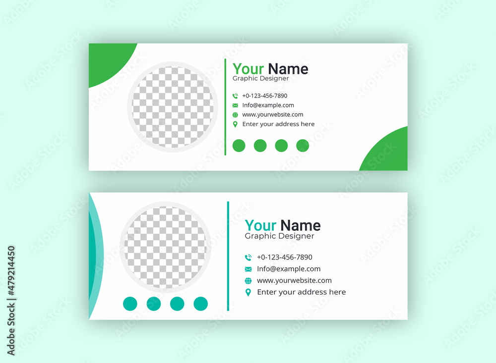 Business Email Signature Template Design. With Two Types Of Different ...