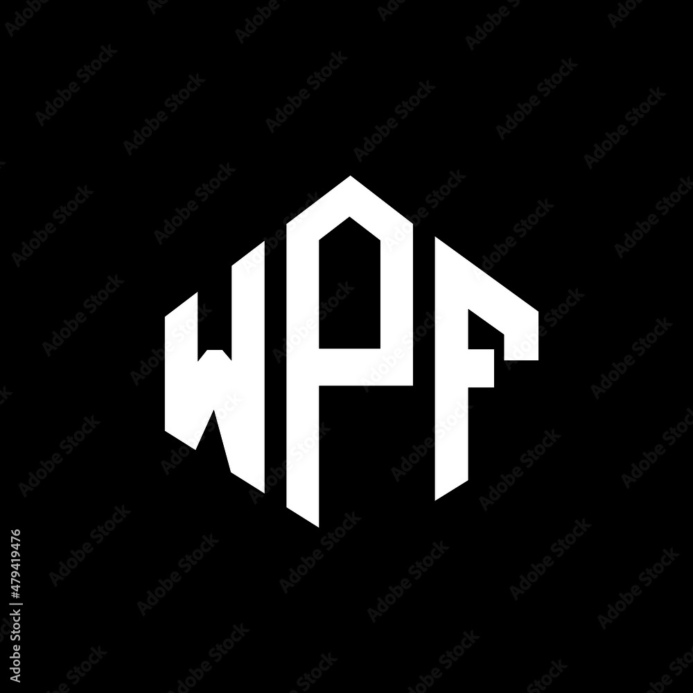 Image vectorielle Stock WPF letter logo design with polygon shape. WPF ...