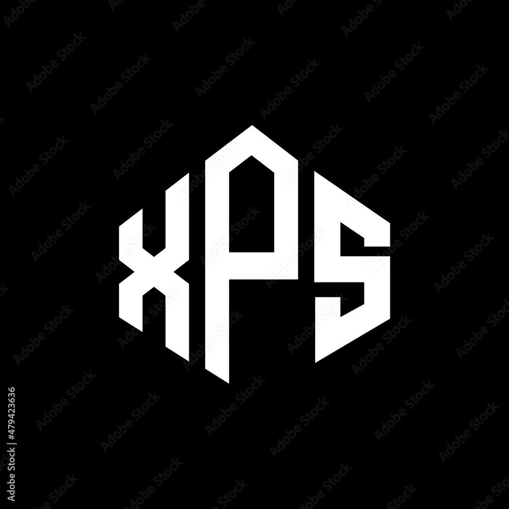 XPS letter logo design with polygon shape. XPS polygon and cube shape ...