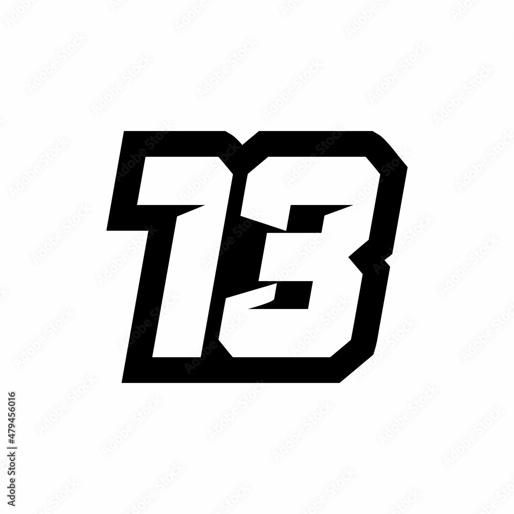 13 Racing number logo design Stock Vector | Adobe Stock