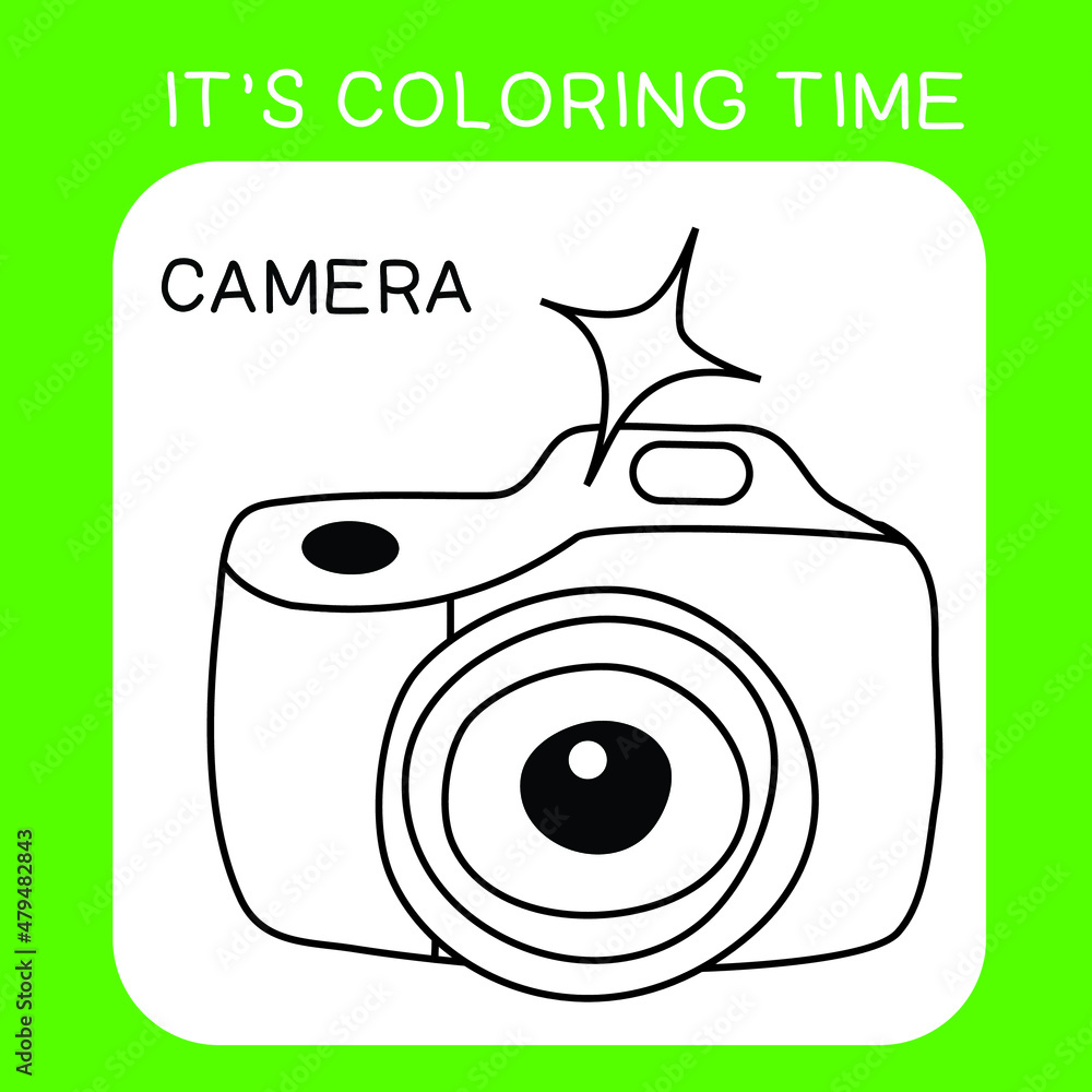 Coloring summer items worksheet page. Educational printable coloring ...