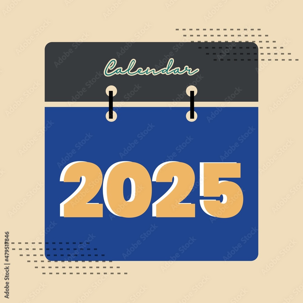 2025 Calendar page design. 2025 Calendar cover page design. の Stock ...