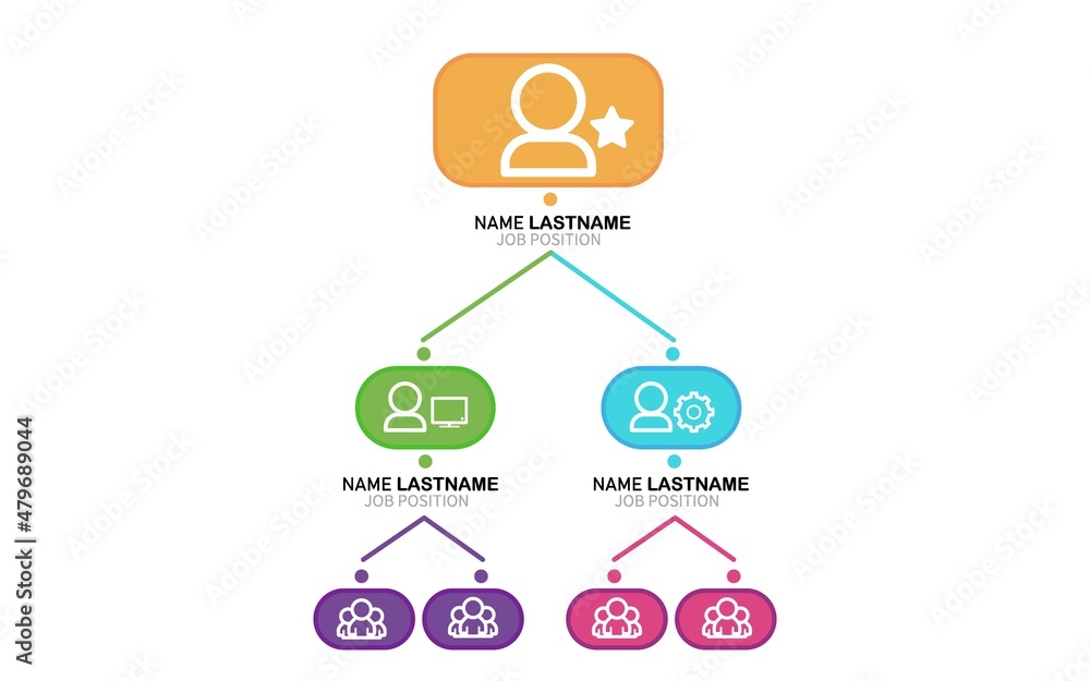 Business hierarchy organogram chart infographics. Corporate ...