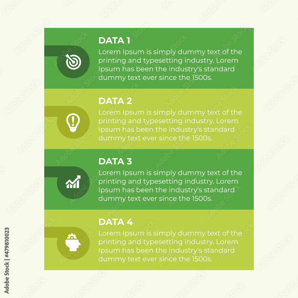 4 steps Vector Infographic design with icons and quotes box design ...