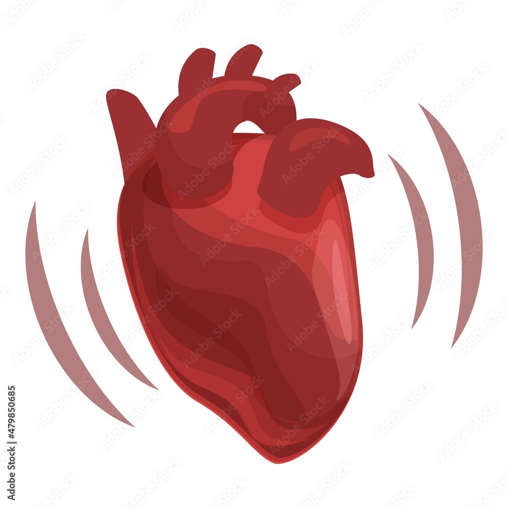 Human heart icon cartoon vector. Medical organ. Cardiac anatomy Stock ...