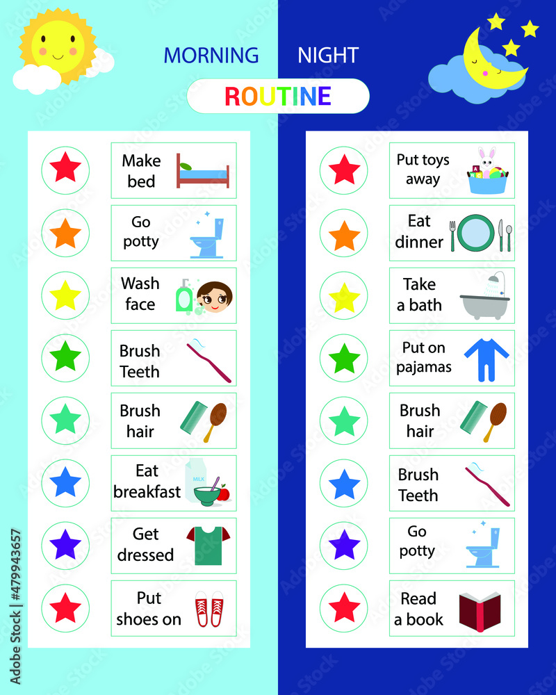 Kids Daily Responsibilities Chart, Kids Daily Routine, Chore Chart ...