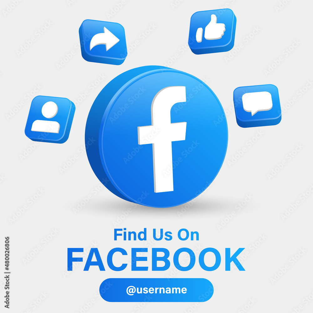 เวกเตอร์ Stock follow us on facebook for social media icons banner in ...