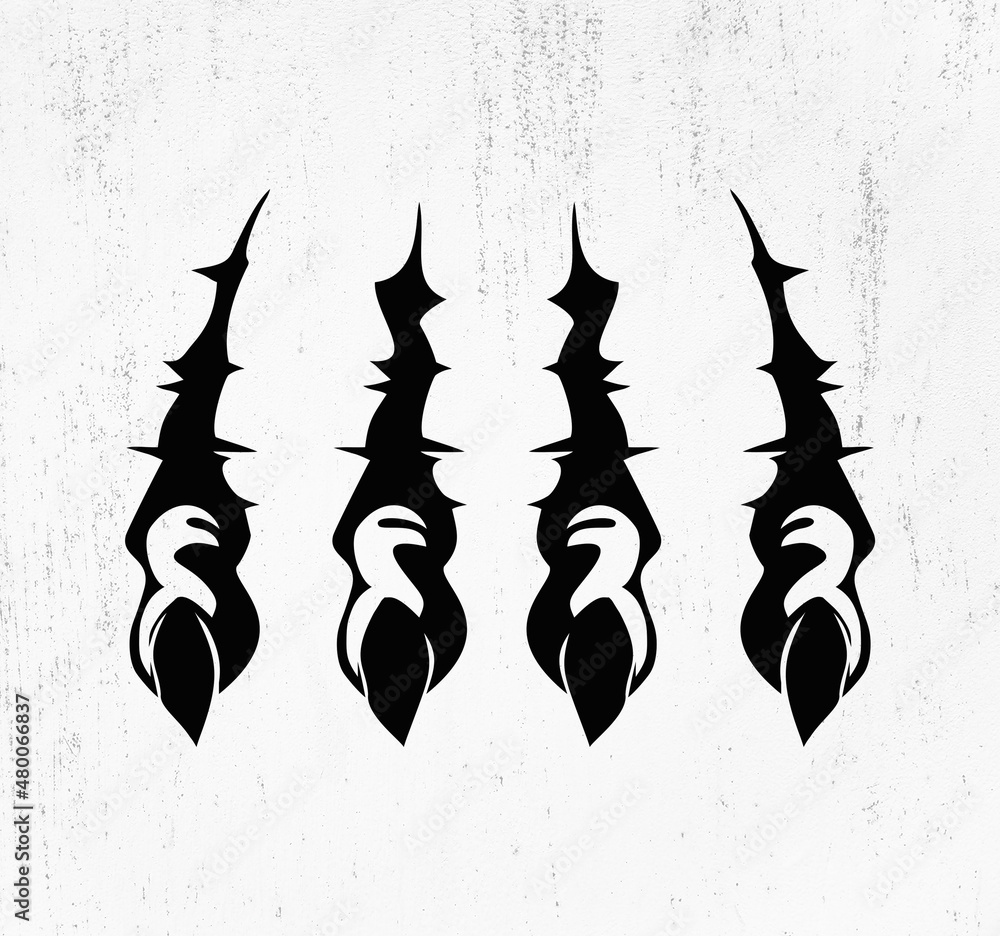 Vektor Monster claws SVG, claw scratch svg, claw scratch vector, claw ...