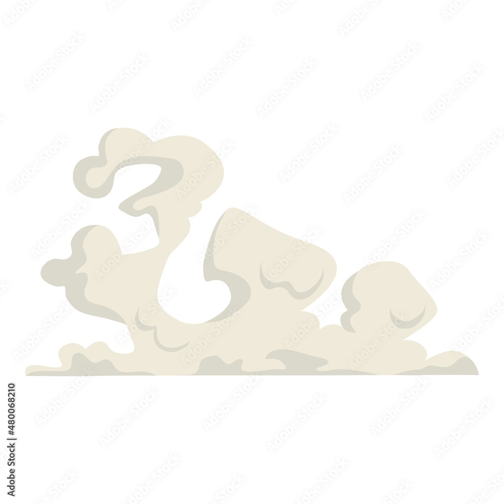 Cartoon dust cloud. Comic cloud shape, spray air smoke, fog road ...