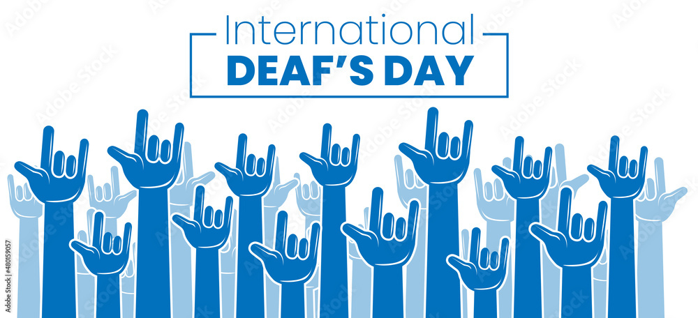 International Sign Language Deaf Love Stock Vector | Adobe Stock