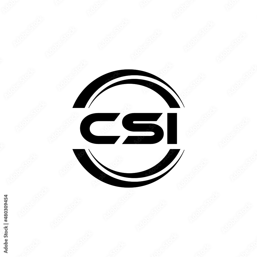 CSI letter logo design with white background in illustrator, vector ...