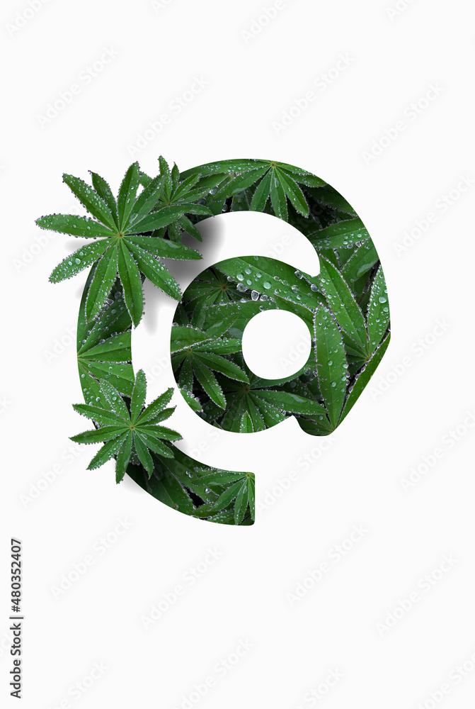 The symbol for the email address symbol, isolated on a white background ...