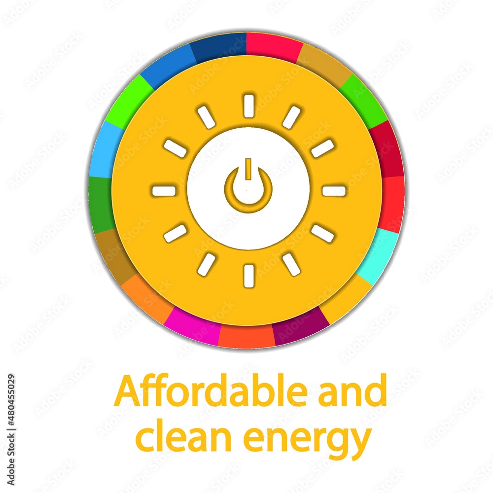 Affordable and Clean Energy Icon - Goal 7 out of 17 Sustainable ...