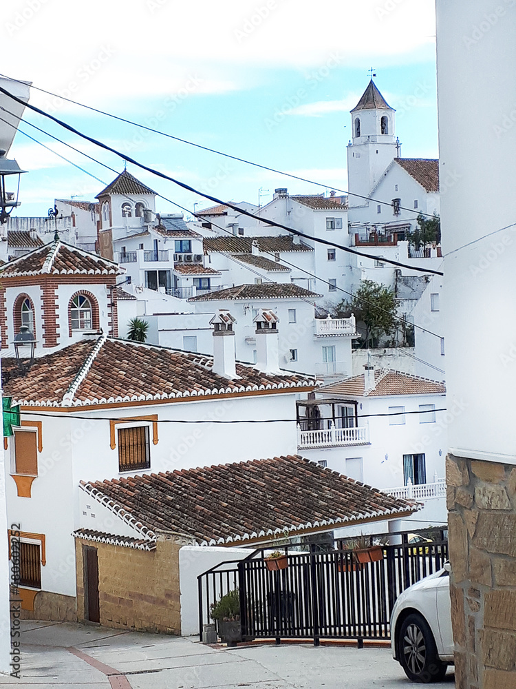 Photo Stock Sedella is a pretty rural town situated inland from Malaga ...