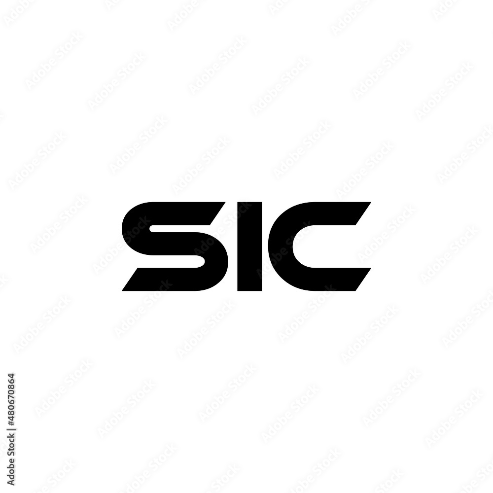 SIC letter logo design with white background in illustrator, vector ...