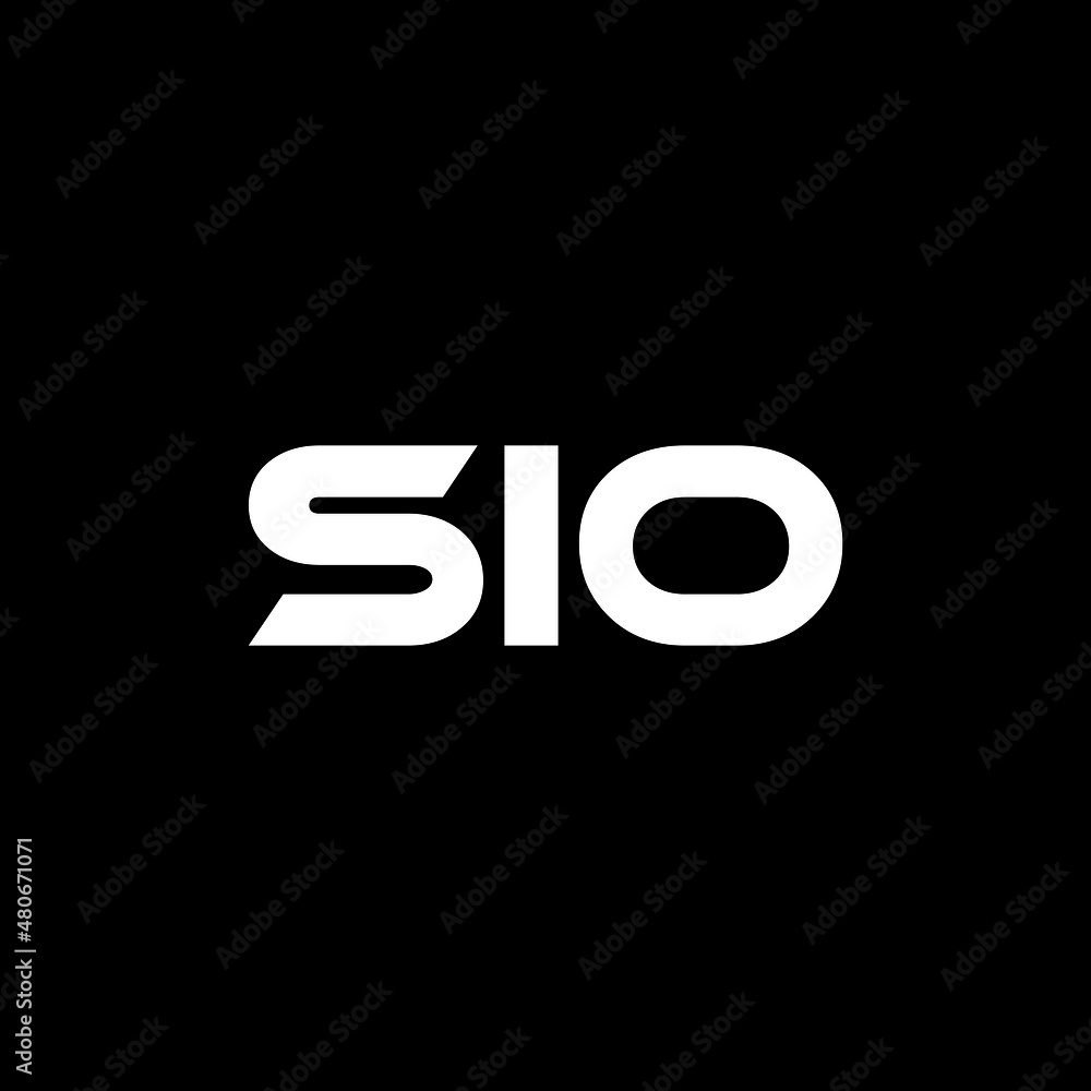 Stock-Vektorgrafik „SIO letter logo design with black background in ...