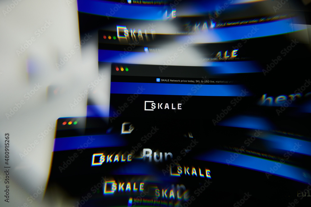 Foto de Stock Milan, Italy - January 11, 2022: skale - SKL logo on ...