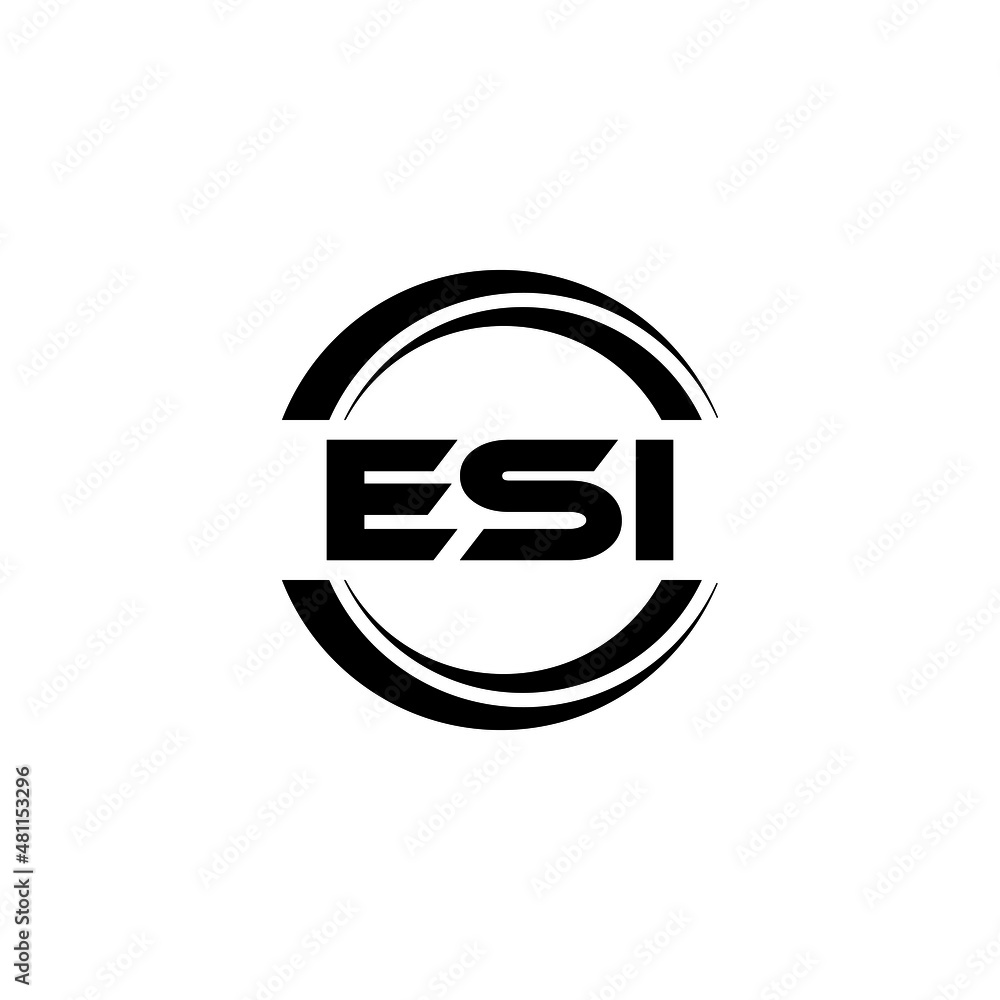 ESI letter logo design with white background in illustrator, vector ...