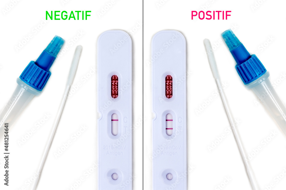 ภาพถ่าย Stock Covid-19 self-test boxes -Antigenic self-test, NASAL ...