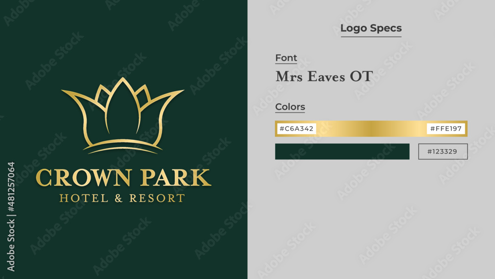Logo for a luxury hotel and/or resort Stock Vector | Adobe Stock