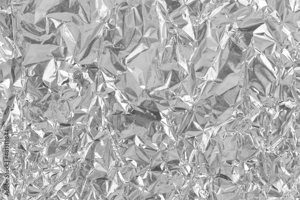 Silver foil leaf shiny texture, abstract grey wrapping paper for ...