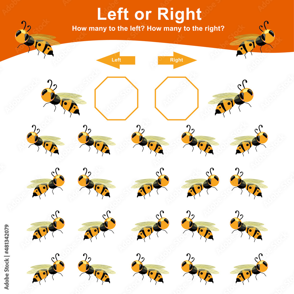 Left or Right Game for Preschool Children. Worksheet activity for ...